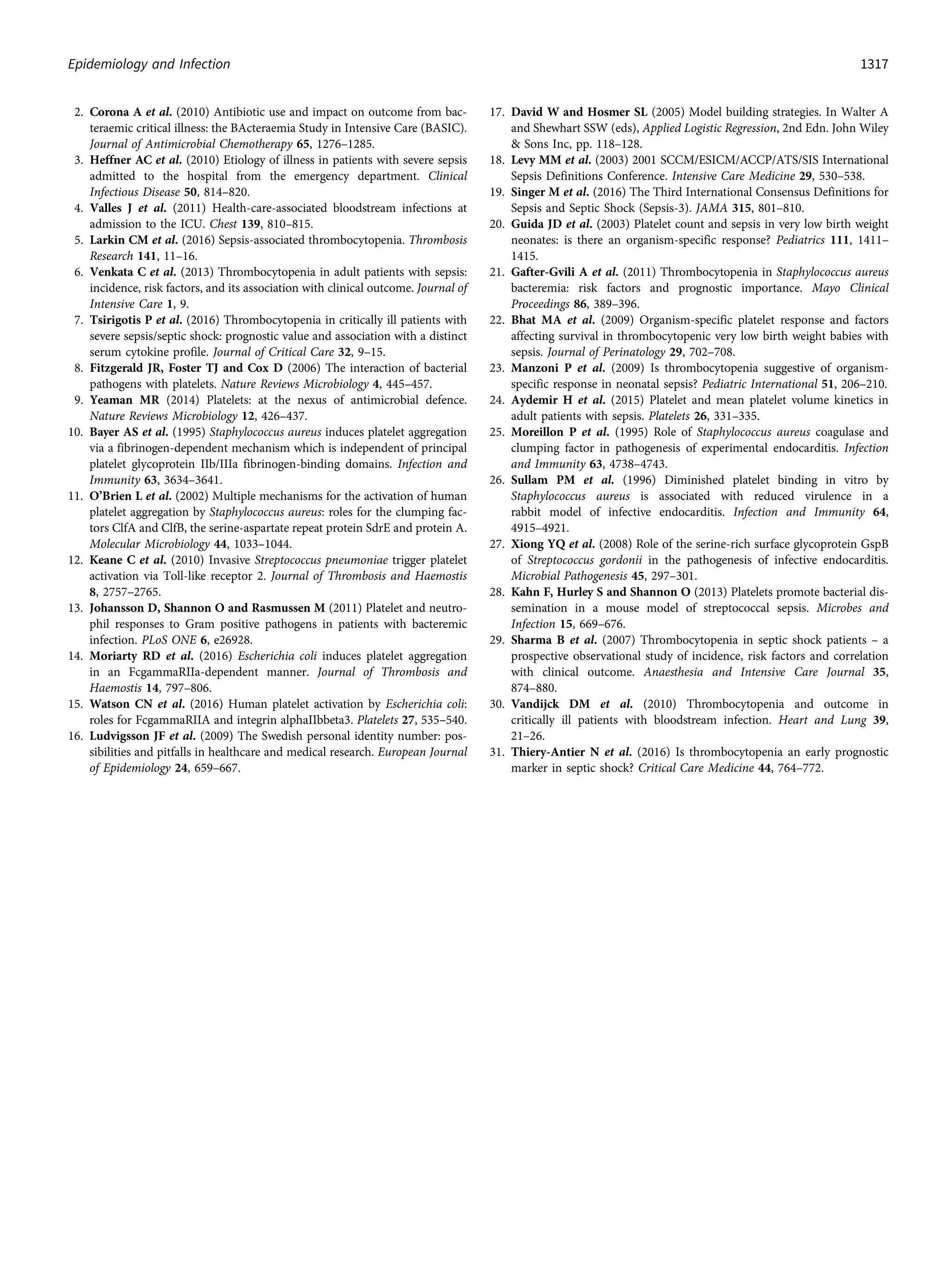 Thrombocytopenia in bacteraemia and association with bacterial species.pdf