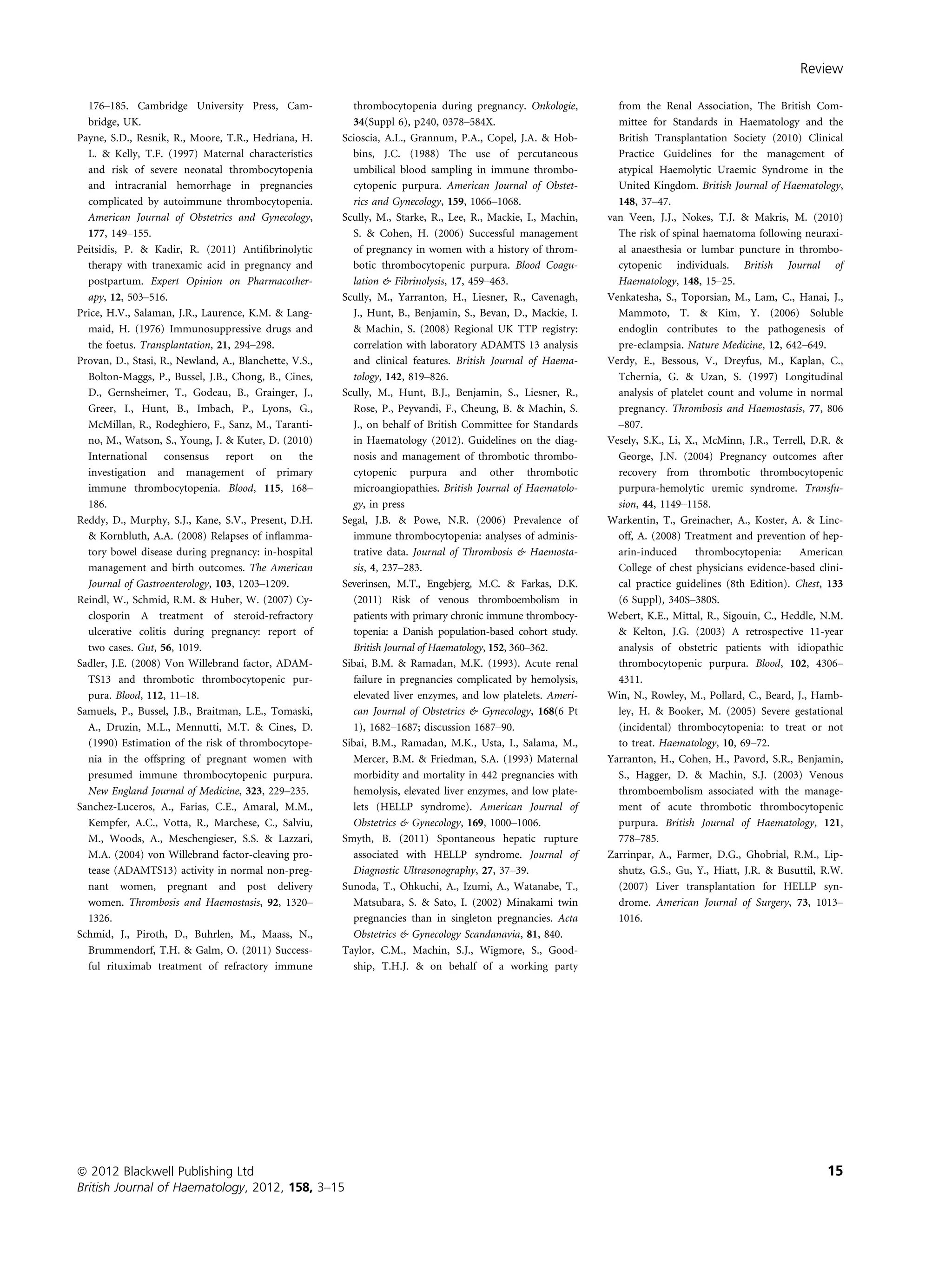 Thrombocytopenia in pregnancy dx y tx | PDF