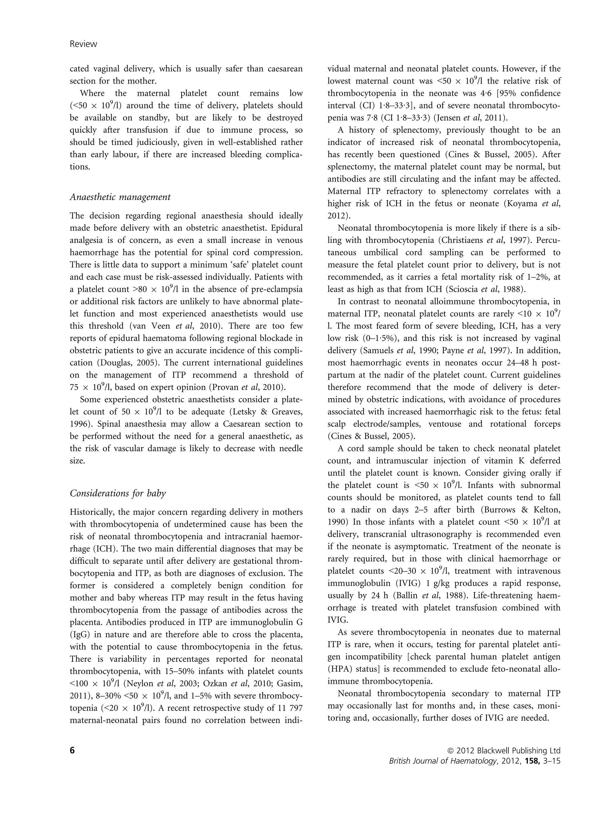 Thrombocytopenia in pregnancy dx y tx | PDF