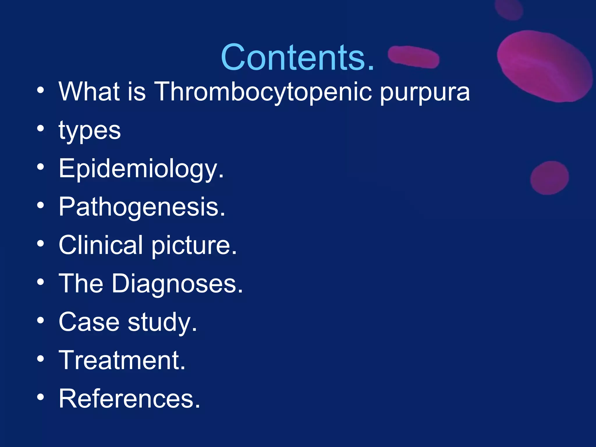 Thrombocytopenic purpura | PPT