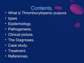 Thrombocytopenic purpura | PPT
