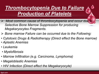 thrombo done1.ppt | Blood Disorders | Diseases and Conditions