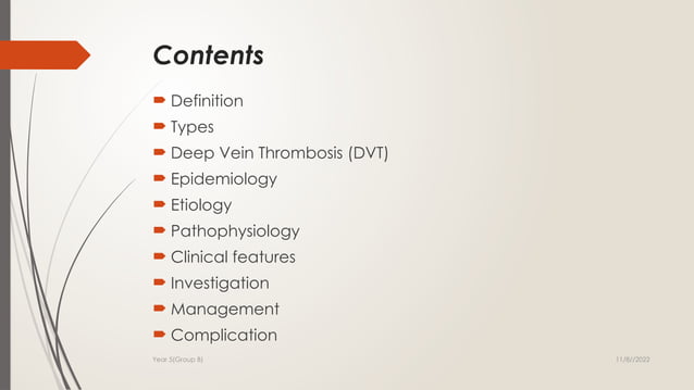 Thromboembolic Disorders (Deep Vein Thrombosis).pptx | Blood Disorders ...