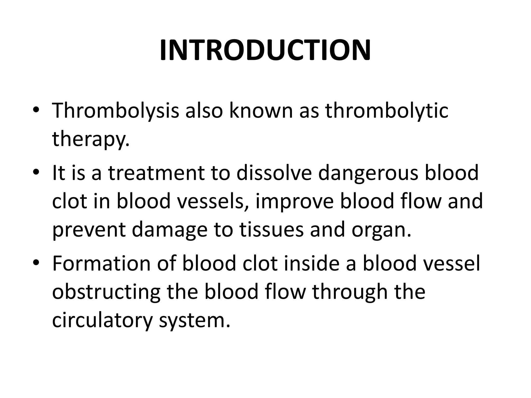 Thrombolysis | PPTX