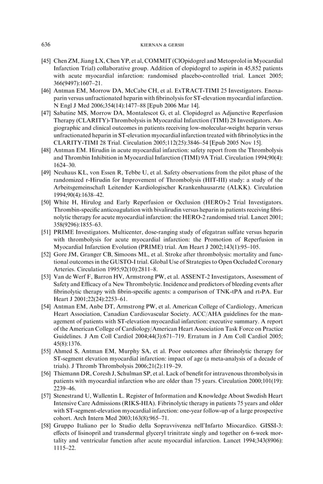Thrombolysis In Acute MI Current Status Kiernan Med Clin N Am 2007 91 617 637 | PDF | Heart and ...
