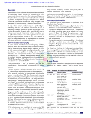 Thrombolysis of thrombosed prosthetic heart valve | PDF