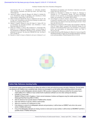 Thrombolysis of thrombosed prosthetic heart valve | PDF