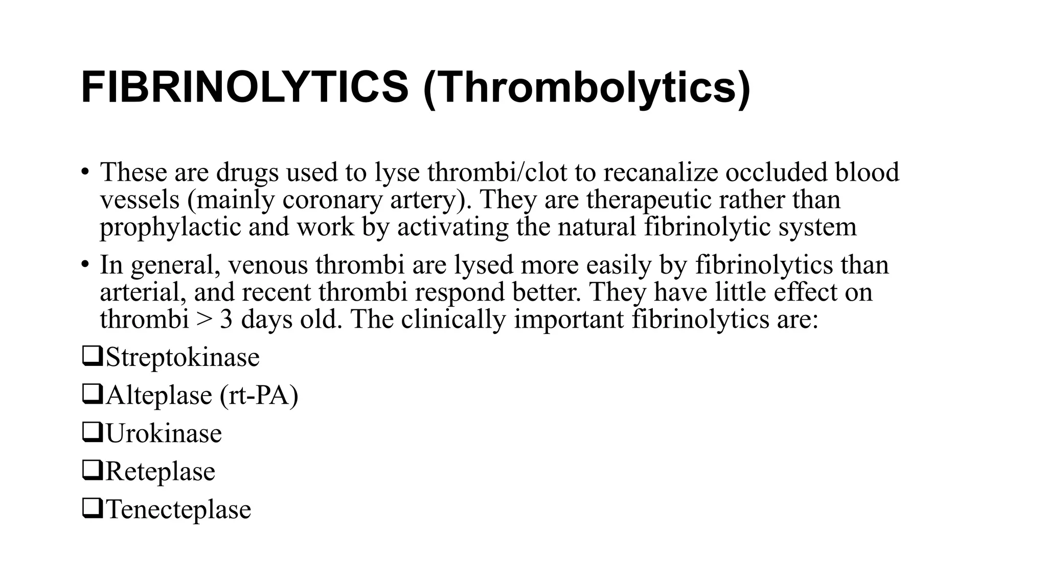 Thrombolytics | PPT