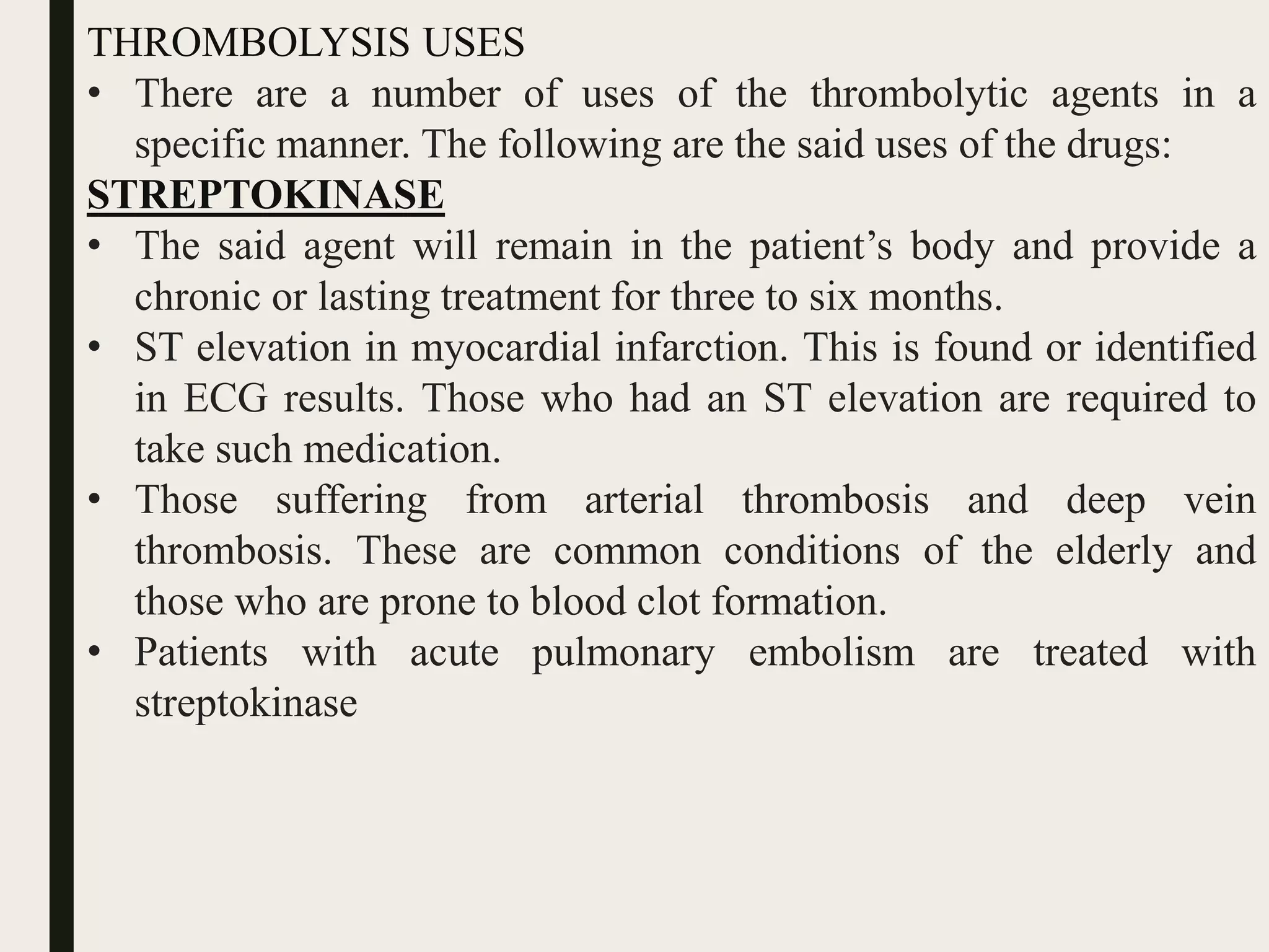 Thrombolytics agents | PPTX