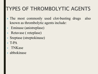 Thrombolytics agents | PPTX