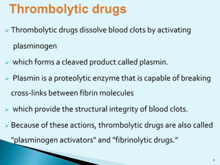 Thrombolytics ppt | PPT
