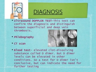 Thrombophlebitis and DVT ppt | PPTX
