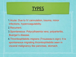 Thrombophlebitis and DVT ppt | PPTX