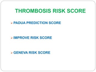 Thromboprophylaxis in icu | PPTX