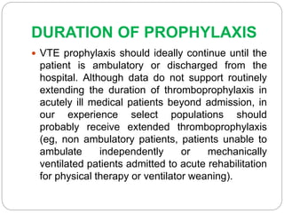 Thromboprophylaxis in icu | PPTX