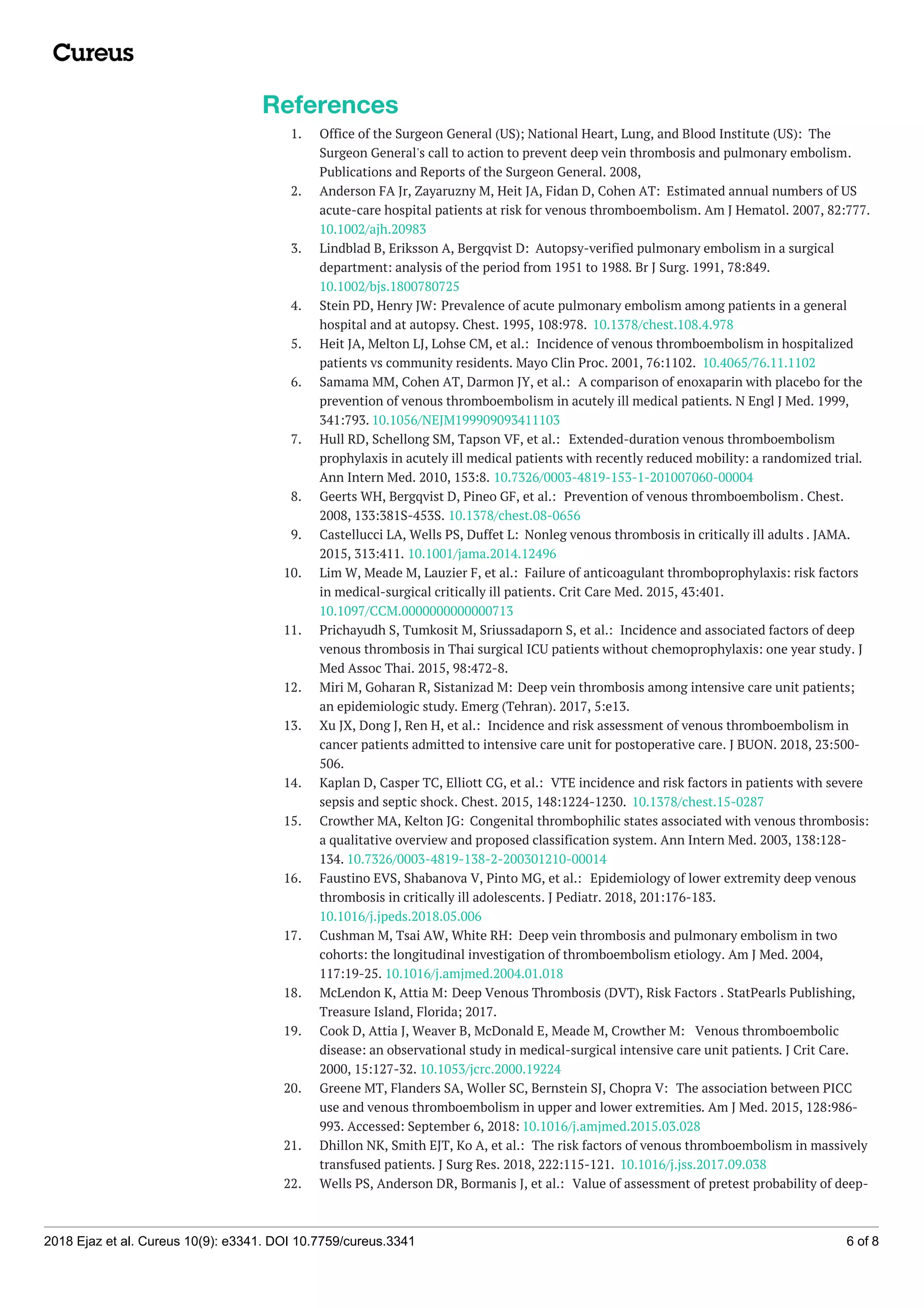 Thromboprophylaxis in icu patient | PDF