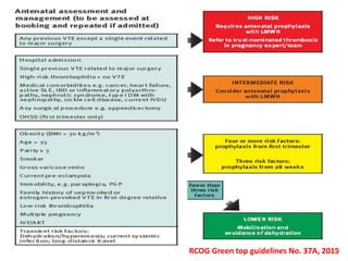 Thromboprophylaxis in pregnancy and puerperium | PPTX