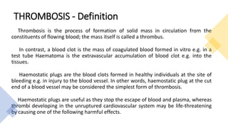Thrombosis | PDF