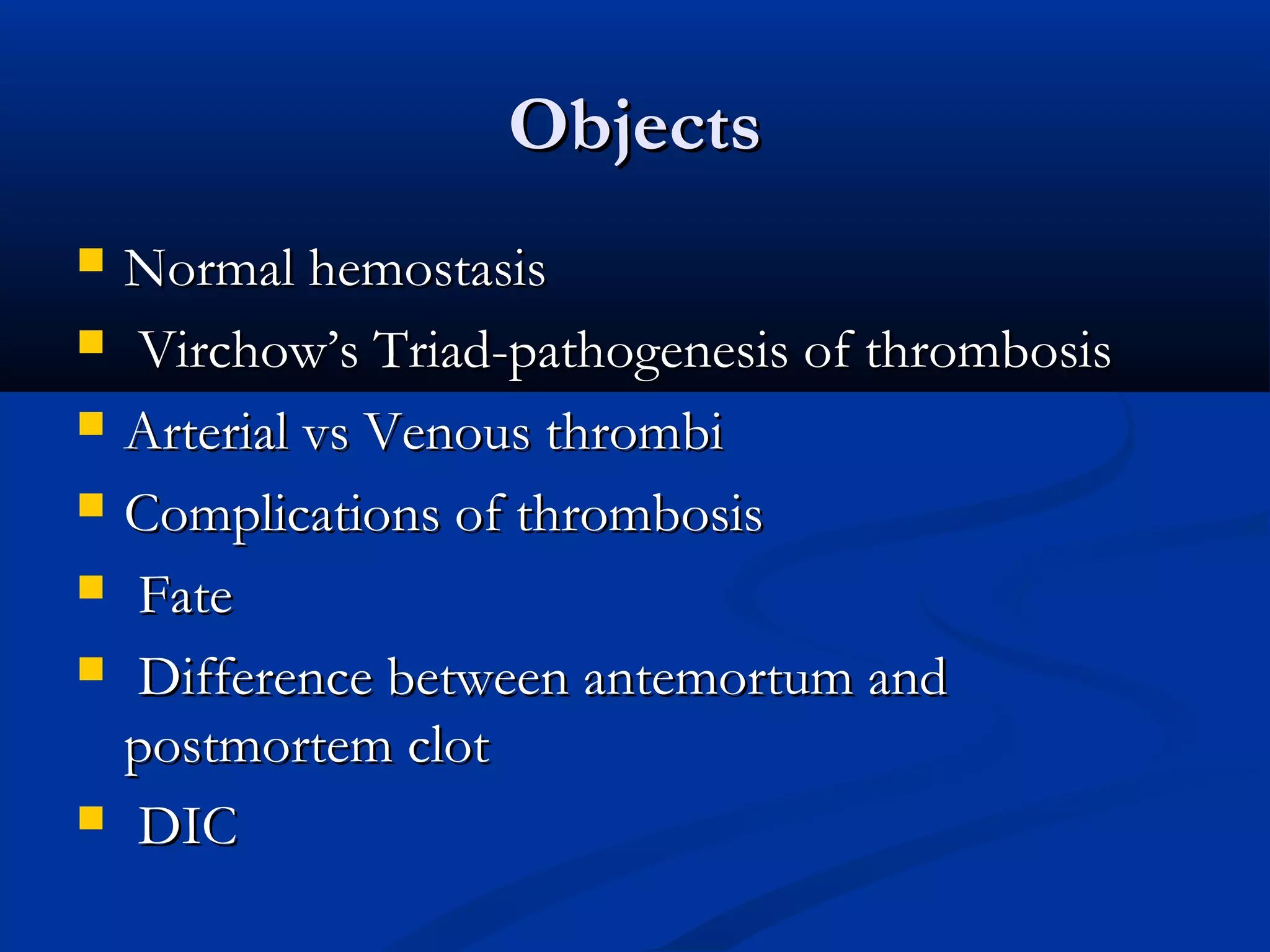 Thrombosis 13 10-2016 | PPT
