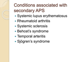 Thrombotic disorders | PPTX
