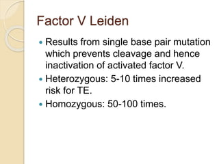 Thrombotic disorders | PPTX
