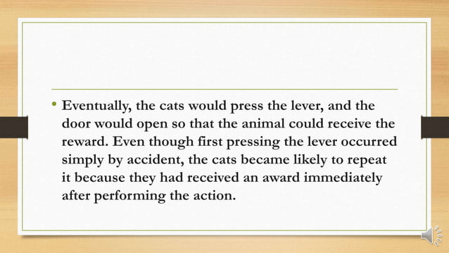 Edward Thorndike law of effect, Theory of Learning, Trial and Error ...