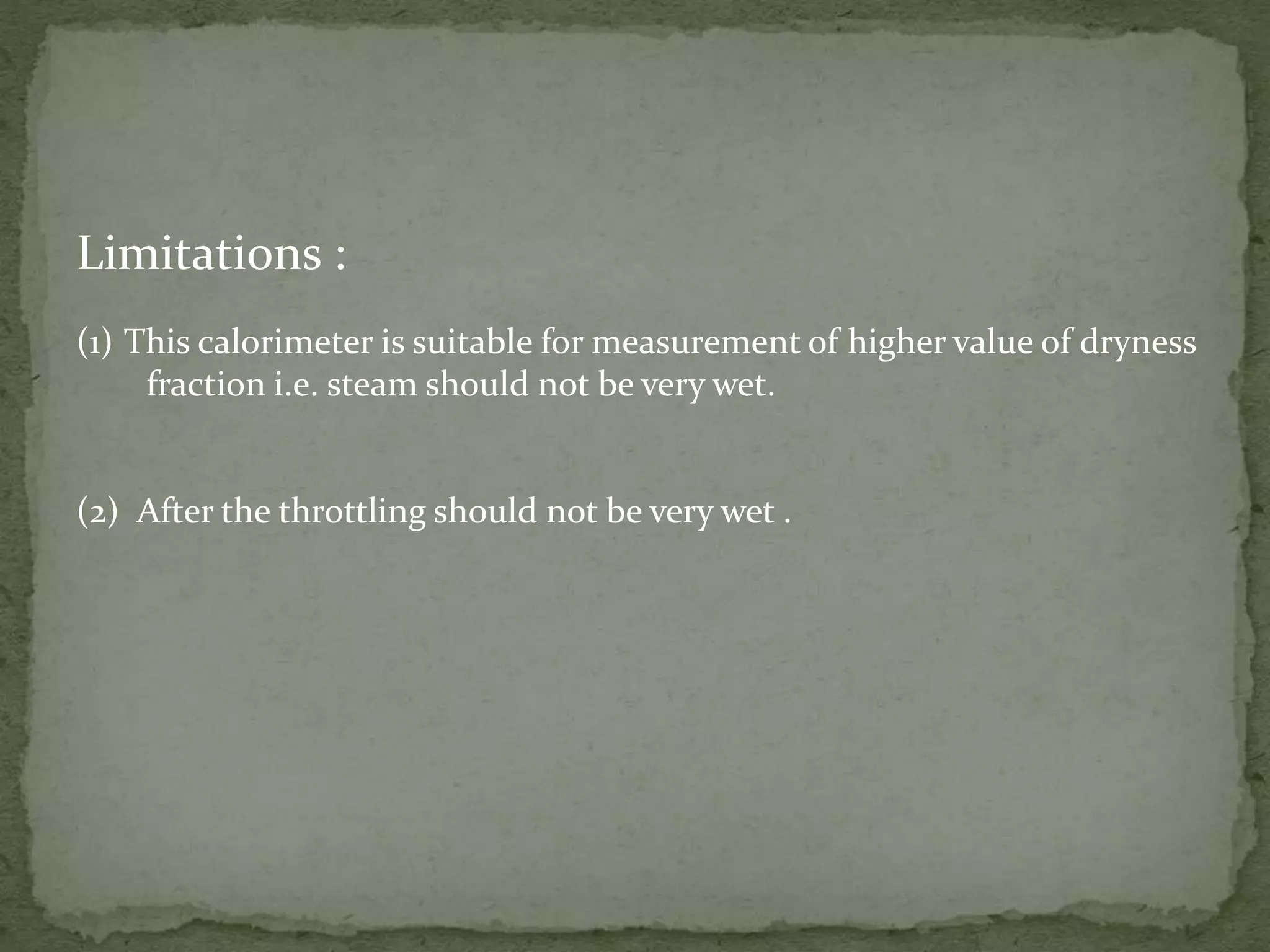 Throttling calorimeter | PPTX