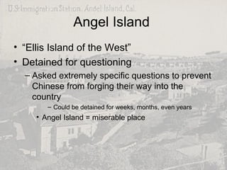 Ellis Island and Angel Island Experience | PPT