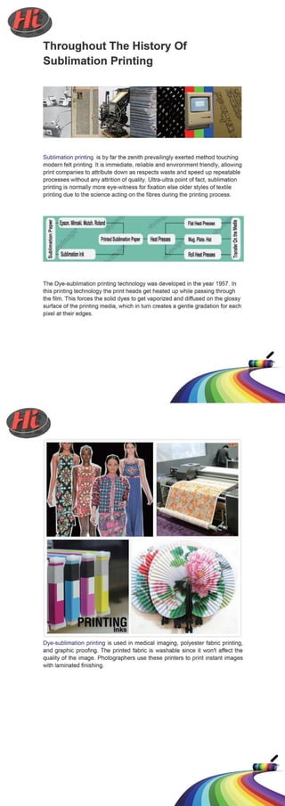 Throughout the history of sublimation printing | PDF