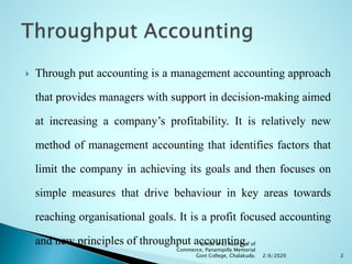 Throughput accounting | PPTX