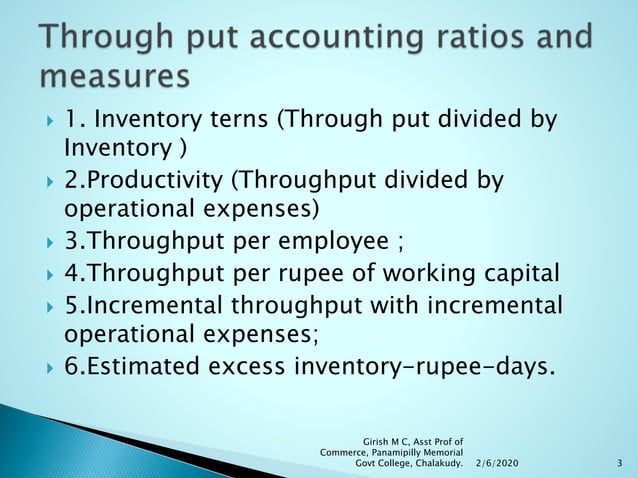 Throughput accounting | PPTX | Business Accounting & Finance | Business