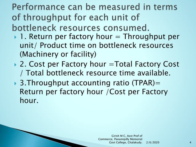 Throughput accounting | PPTX | Business Accounting & Finance | Business
