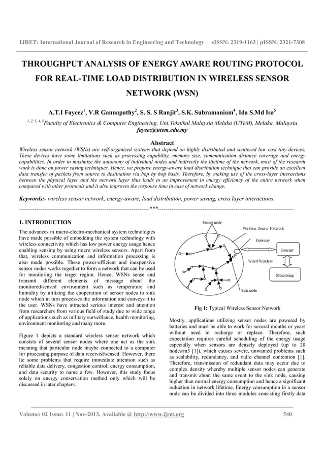 Throughput Analysis Of Energy Aware Routing Protocol Pdf