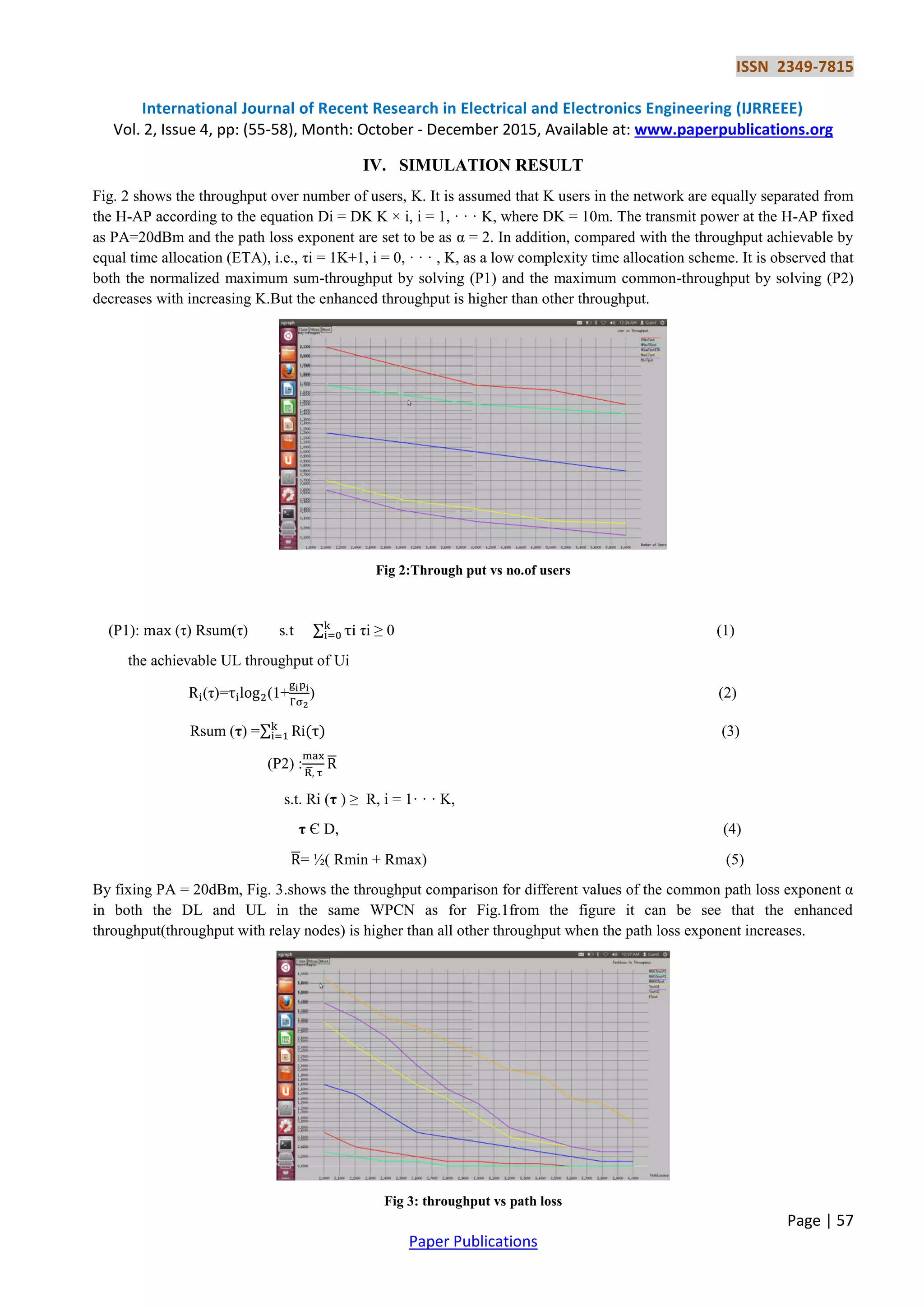 Throughput maximization in multiuser wireless powered communication network by using energy ...