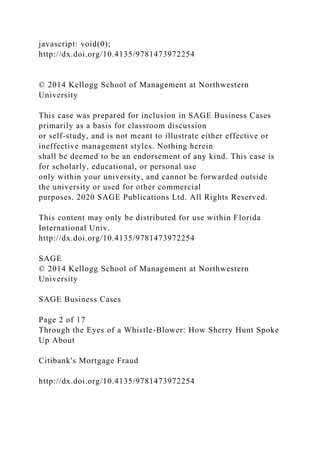 Through the Eyes of a Whistle-Blower How Sherry Hunt Spoke .docx