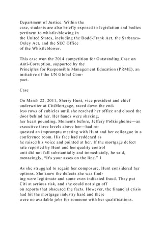 Through the Eyes of a Whistle-Blower How Sherry Hunt Spoke .docx