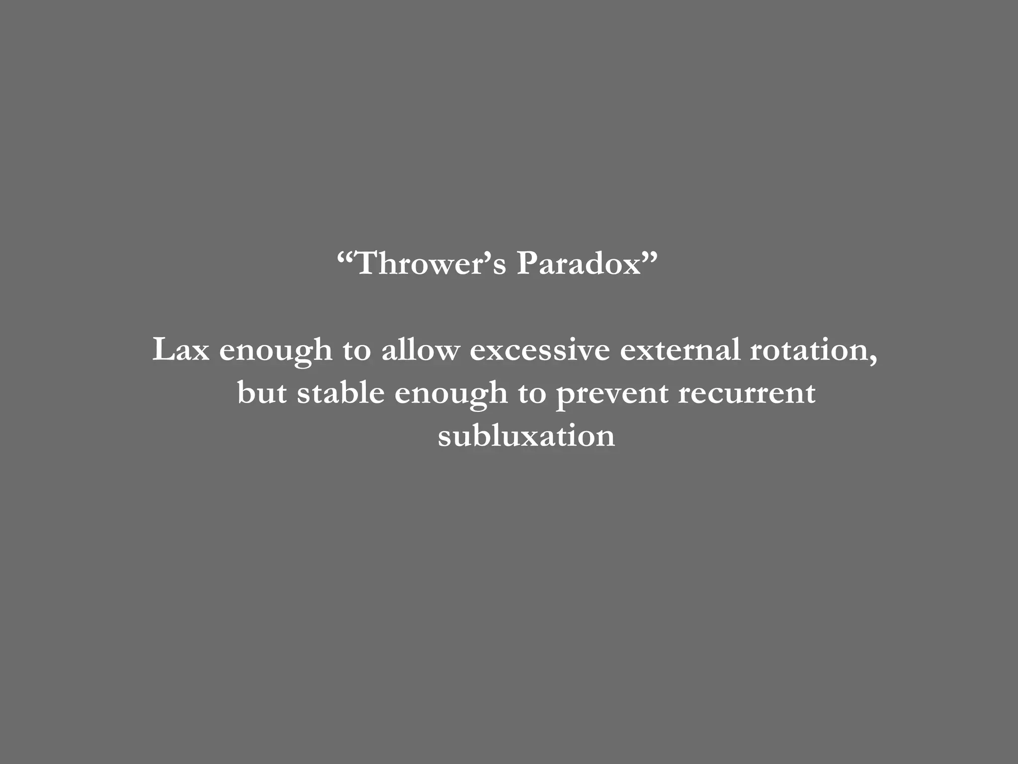 Thrower's shoulder ppt | PPTX