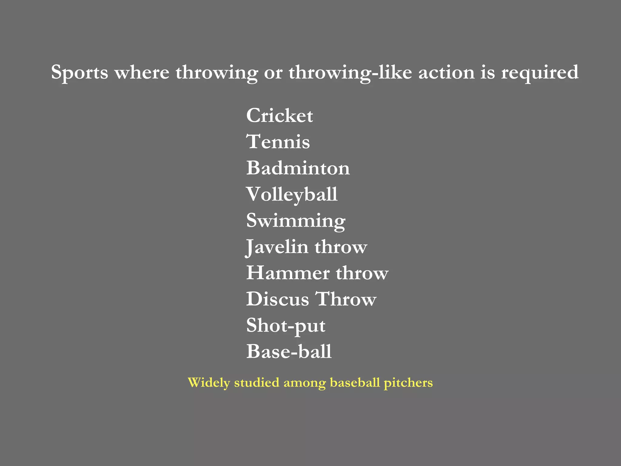 Thrower's shoulder ppt | PPTX