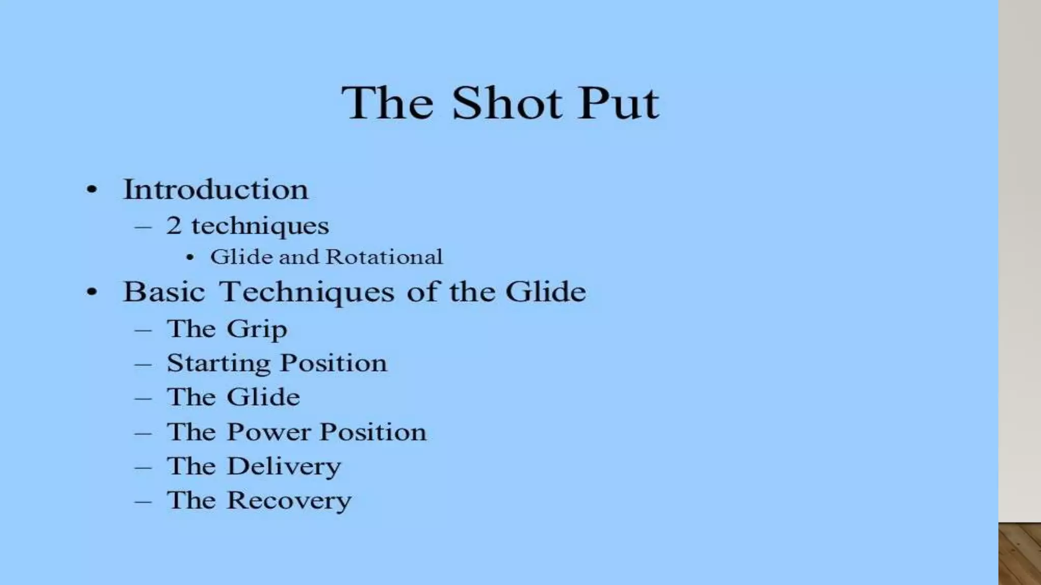 Throwing events, introduction | PPTX