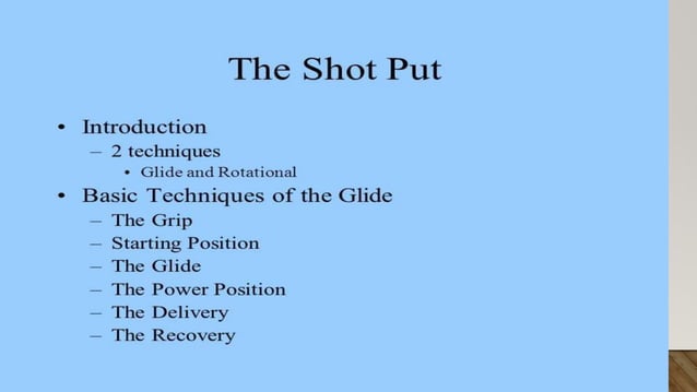 Throwing events, introduction | PPTX | Track and Field | Sports