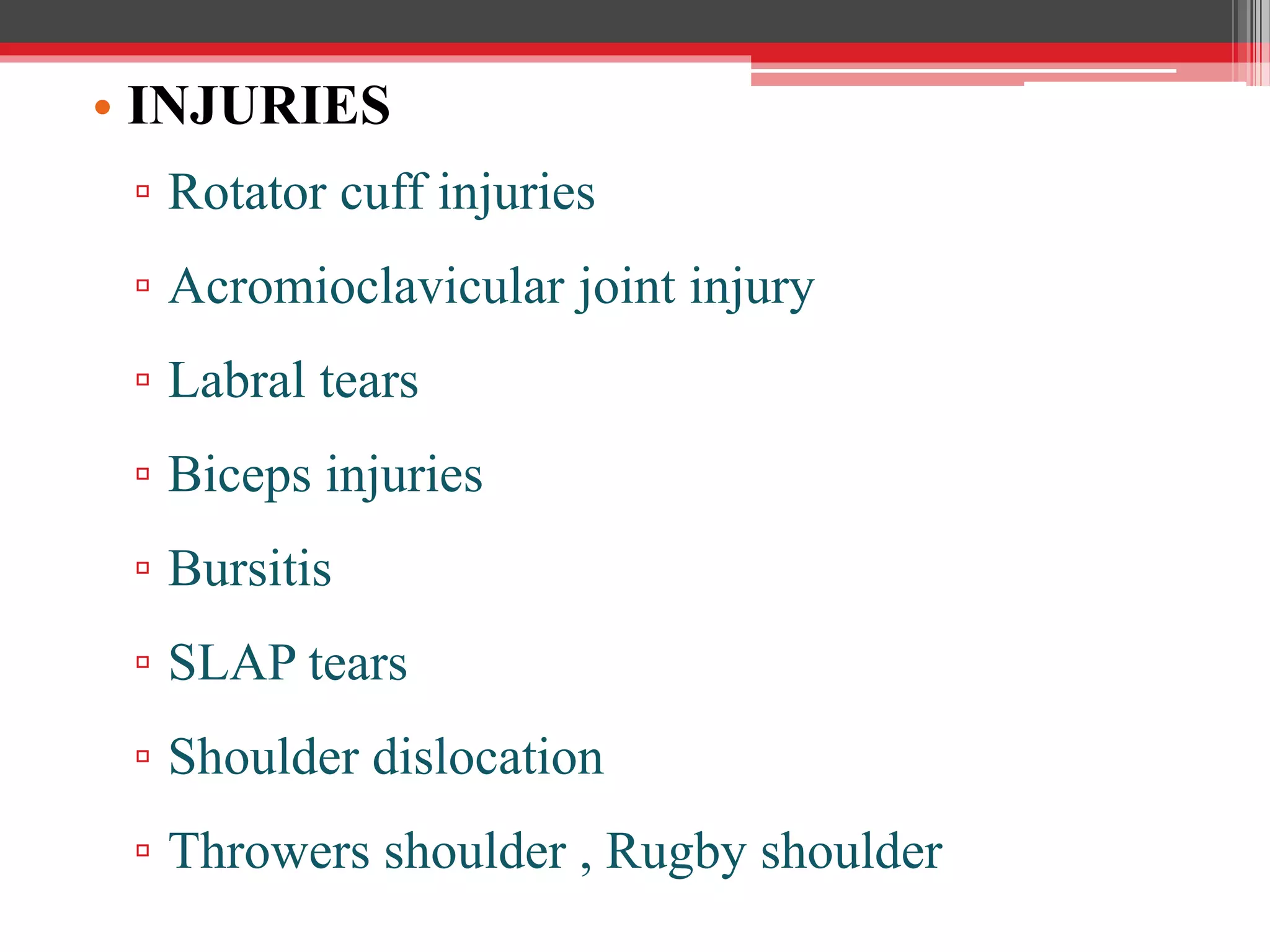 THROWING INJURIES OF UPPER LIMB - MANOJ PRASATH | PPTX