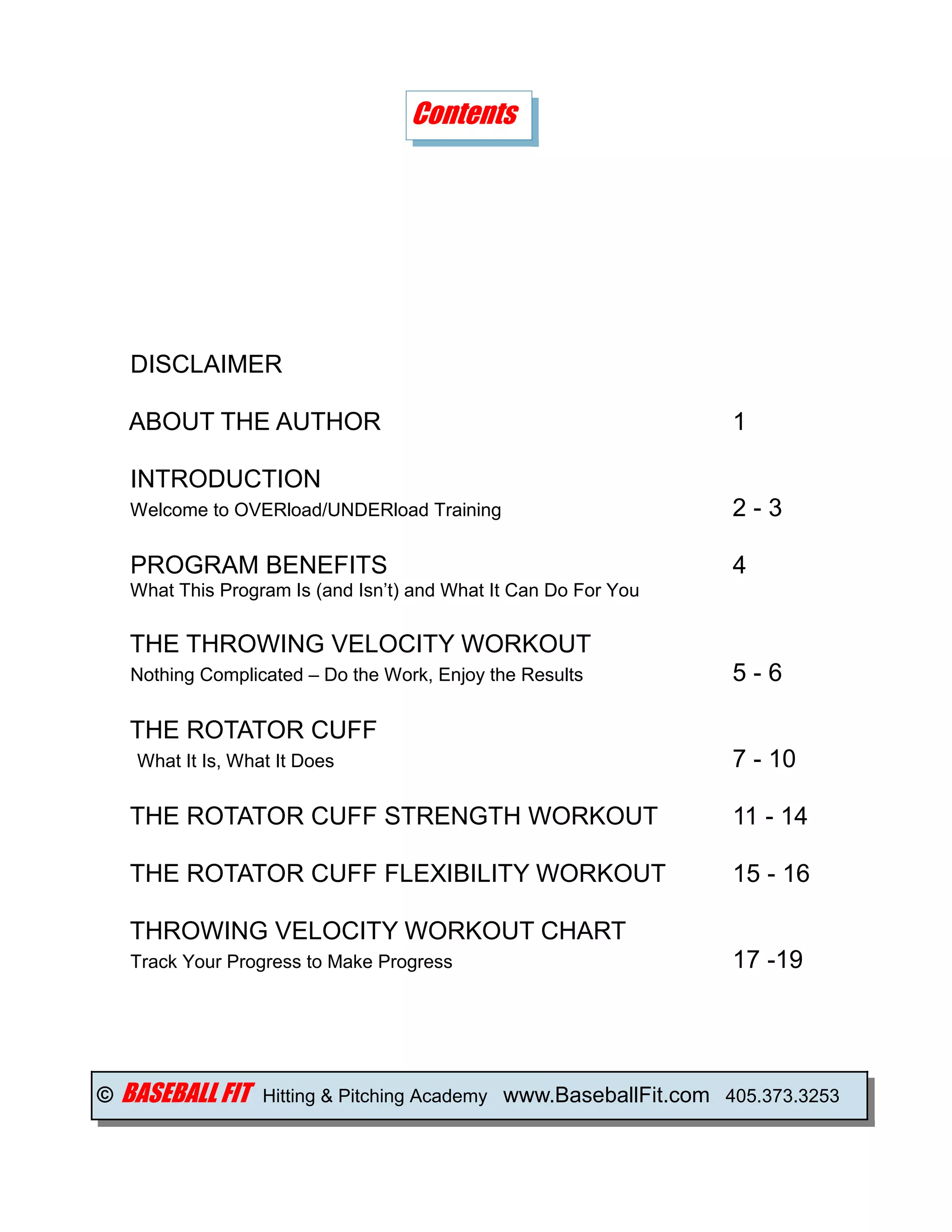 Throwing workouts | PDF