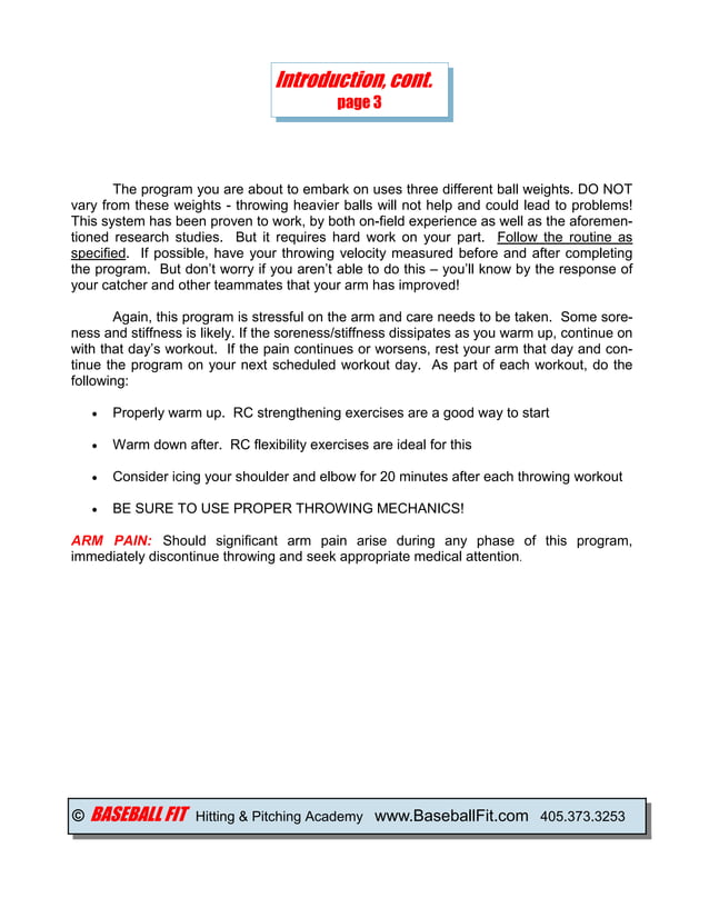 Throwing workouts | PDF