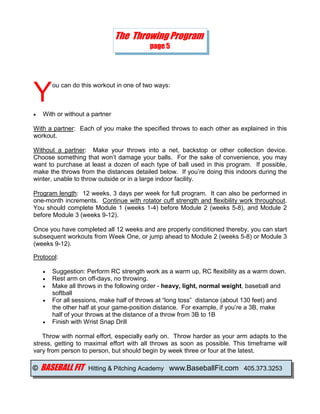 Throwing workouts | PDF