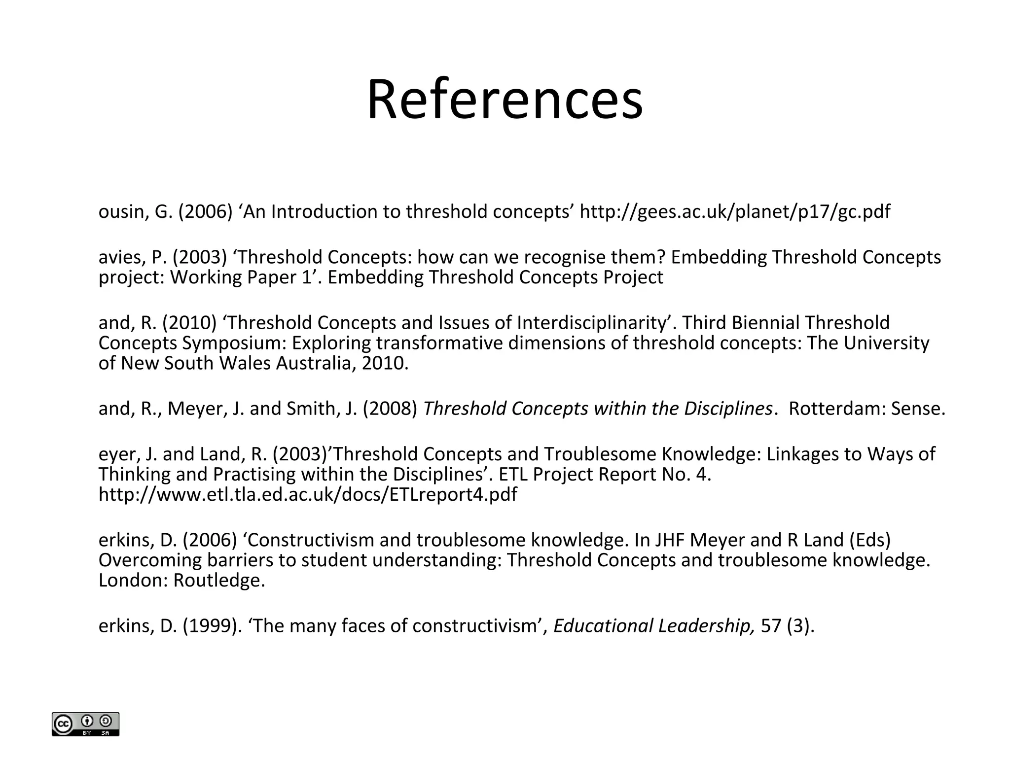Threshold Concepts | PPT