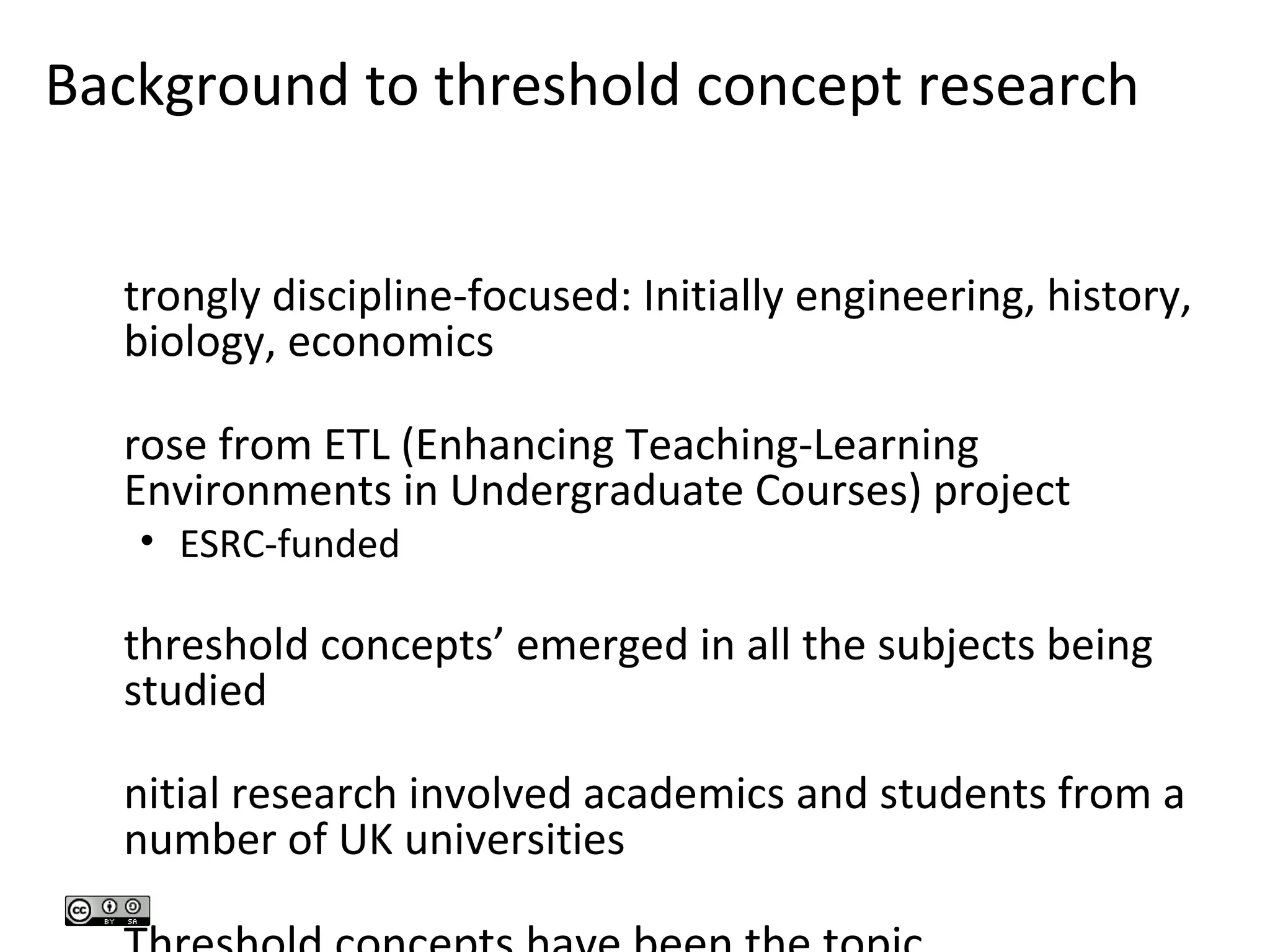Threshold Concepts | PPT