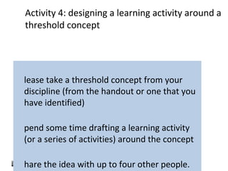 Threshold Concepts | PPT