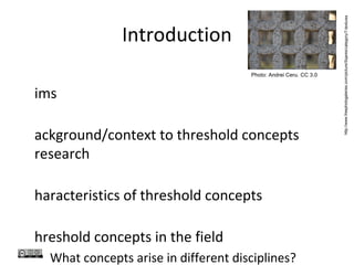 Threshold Concepts | PPT