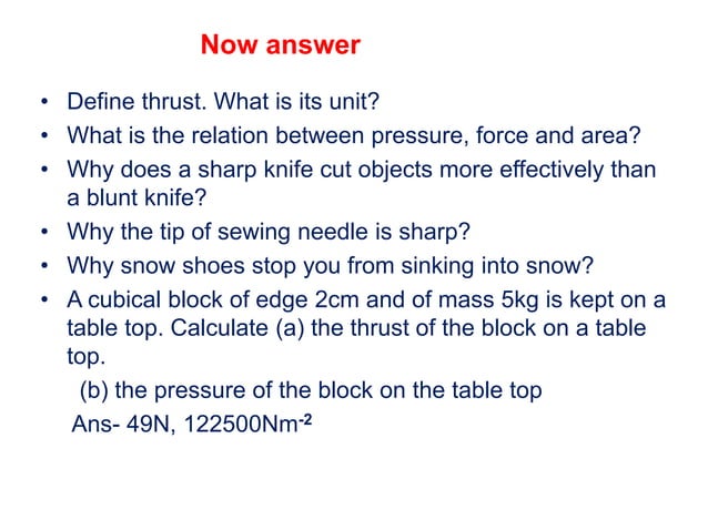 Thrust and pressure with animation | PPT
