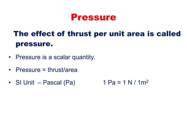 Thrust and pressure with animation | PPT